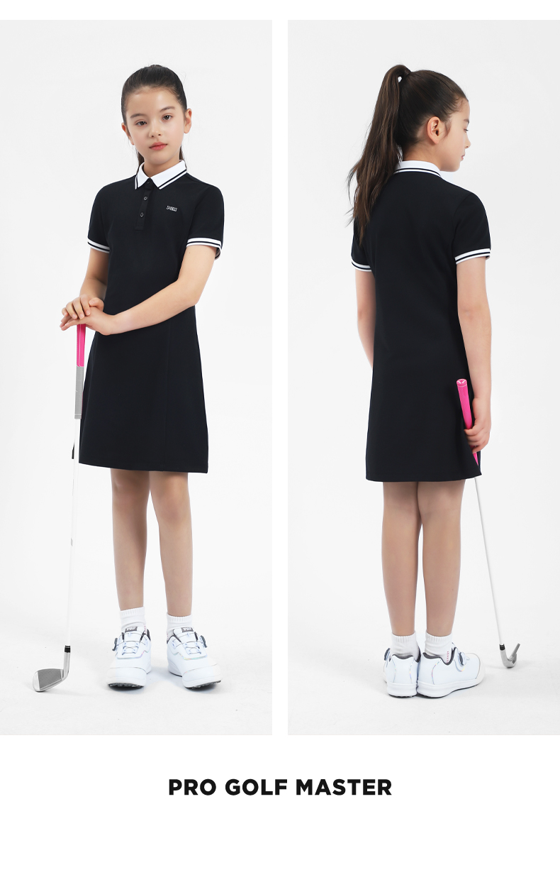 PGM QZ092 breathable short sleeve custom polo golf dress girls golf ...
