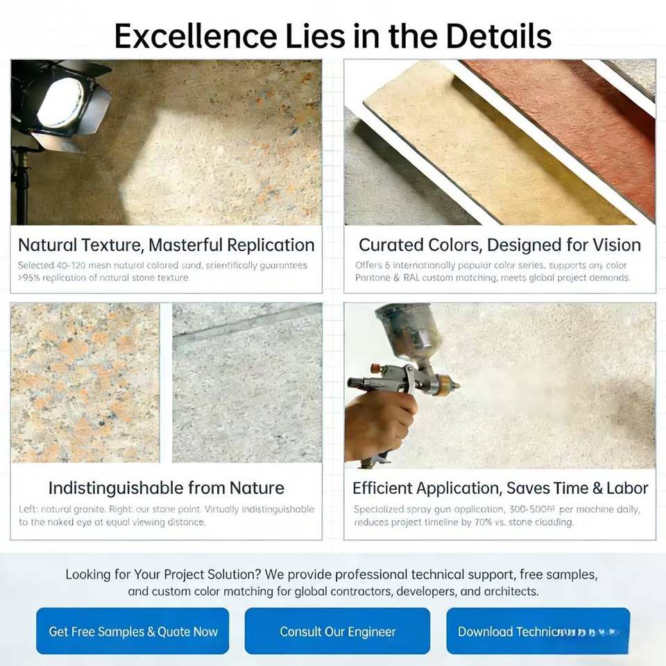 External Stone Paint, Liquid Coating, Spray Acrylic Waterproof, Weather ...