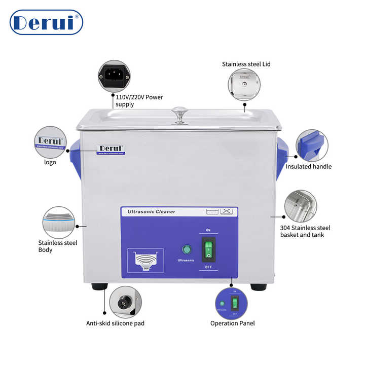 3L Ultrasonic Cleaning Machine - Derui DR-M30 Jewelry Cleaner