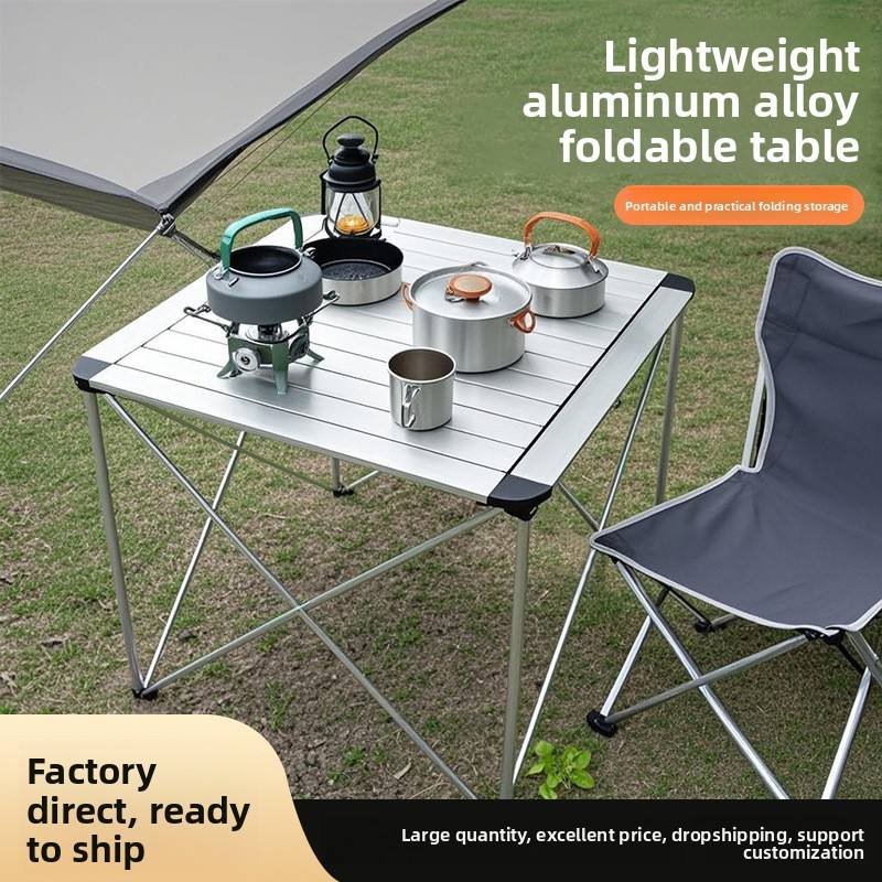 Lightweight Aluminum Alloy Square Folding Table-Portable Outdoor ...