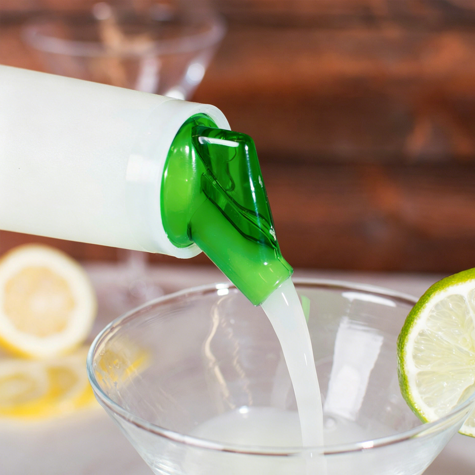 Plastic Long Neck Juice Dispenser Bottle Bar Cocktail Syrup Squeeze ...