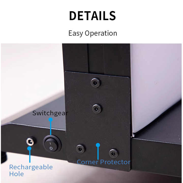 UV Soft Film Light Box Removable Rectangular Double-sided Vertical ...