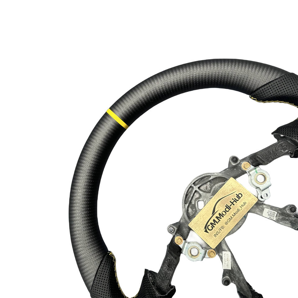 GM.Modi-Hub Carbon Fiber & Leather Steering Wheel for Chevrolet ...