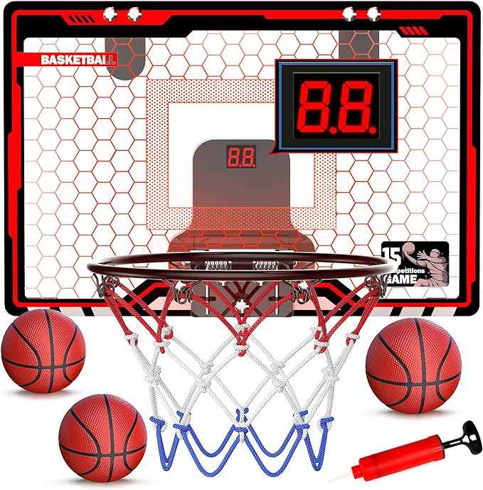Indoor Easy Installation Electronic Scoring Mini Basketball Hoop for Kids