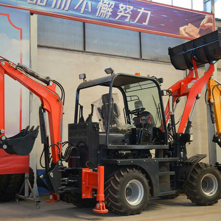 Chinese Compact 4x4 Mini Backhoe Loader with Wheel Loader and PLC ...