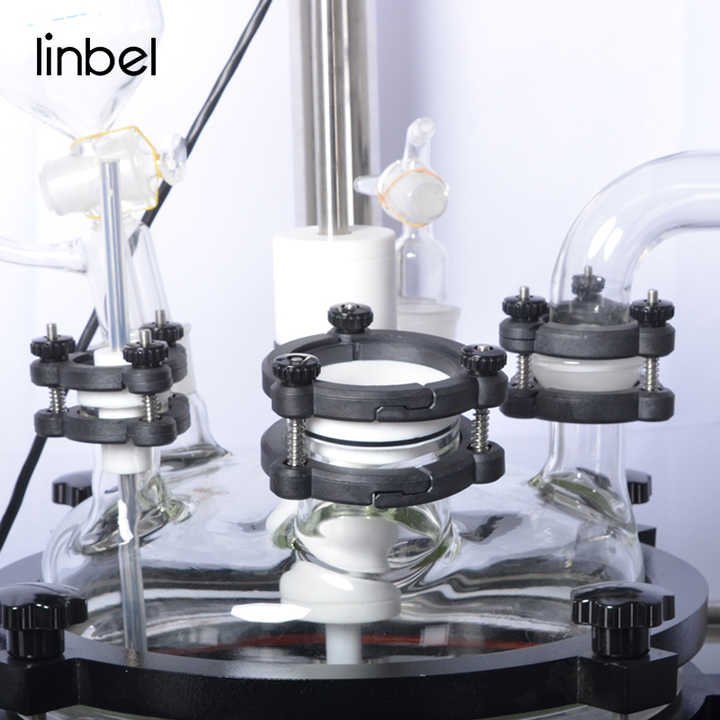 Lab Chemical Bioreactor Jacketed Glass Agitator 5L-200L