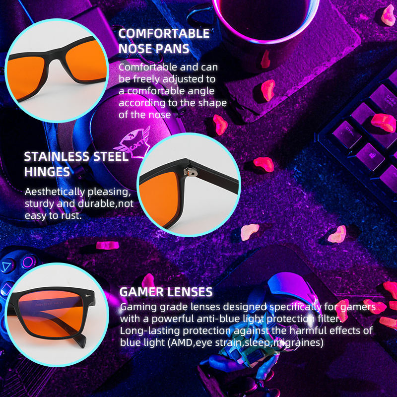 Orange Red Yellow Gaming Bluelight Blockers Glasses Night Vision ...