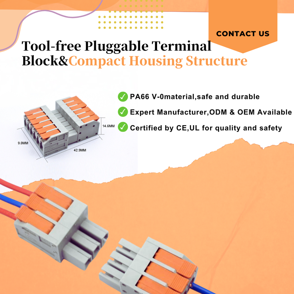 Male Female Docking Quick Wire Connector - Universal Terminal Blocks