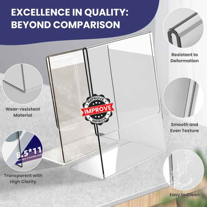 Custom Horizontal Type L Shaped Acrylic Sign Holders