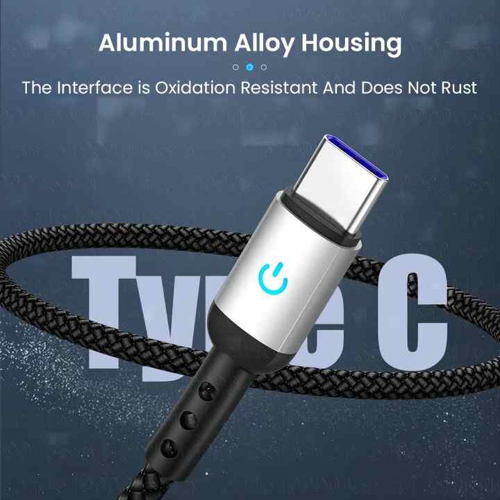 True 3A Aluminum Nylon Braid Usb C Phone Type C Fast Charging Cable for ...