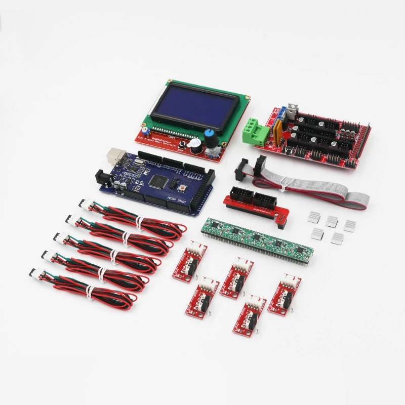 RAMPS 1.4 Kit + Mega 2560 + 5pcs A4988 + LCD 12864 Display For 3D ...