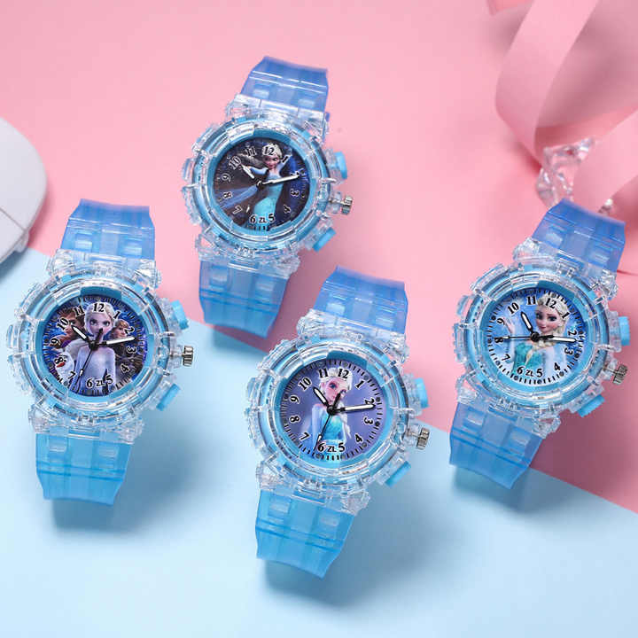 Princess Girls Kids Watches Children Luminous Electronic Reloj Digital ...
