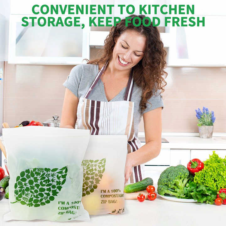 PLA Eco Plastic Packaging - Biodegradable Ziplock Bags