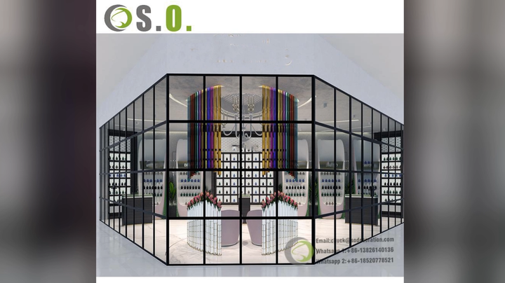 Fancy Design Kiosk Latest Perfume Display Showcase Kiosk for Perfume ...