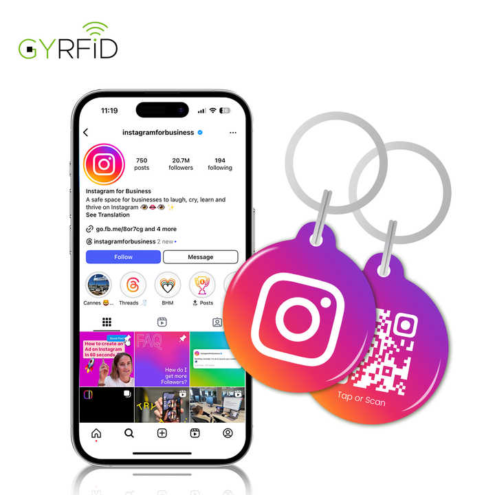 13.56mhz Smart Nfc RFID Feyfob With Chip Tag Keychains Social Media ...