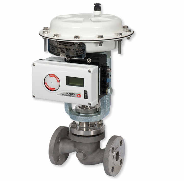 Control Valve With Positioner Flowserve Logix MD+ Series Digital ...