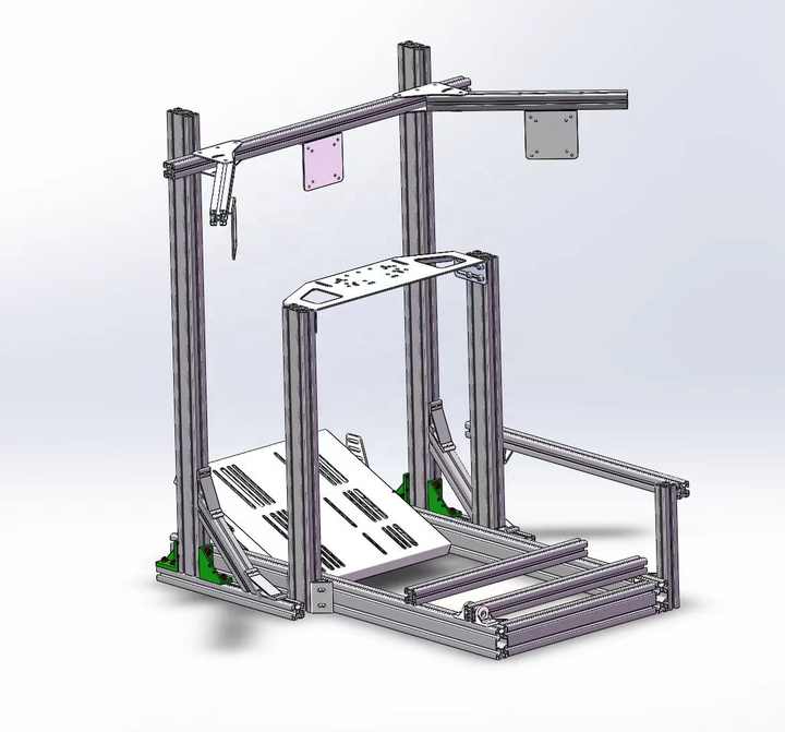 4080 Basic Sim Racing Rig Set Economical T Slot Aluminum Profile Three ...