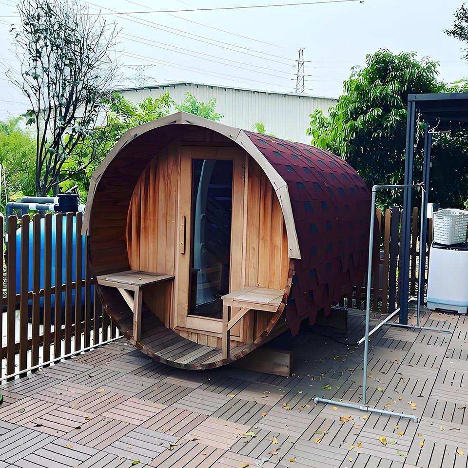 Wood Dry Steam Sauna Room 4 Person Outdoor Computer Control Panel Solid ...