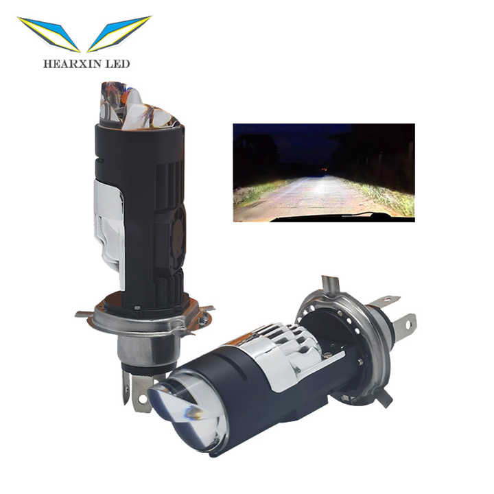 H4 LED LHD/RHD Bi-LED Projector Headlight Dual Lens Automobiles Bulb ...