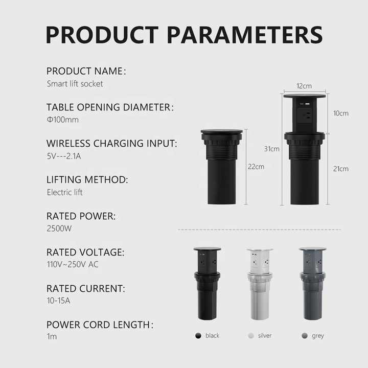 Hydraulic Pop up Power Outlet Tower Station Universal/ US/UK/TL Built ...