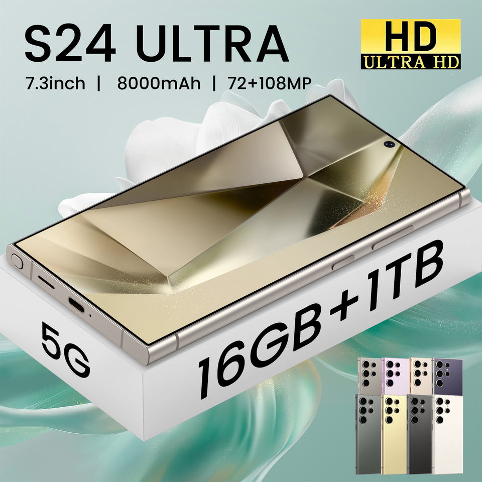 S24 Ultra 5G Smartphone 7.3 Inch HD Screen 108MP Rear Camera 8000mAh Battery 120Hz for Daily Use ...