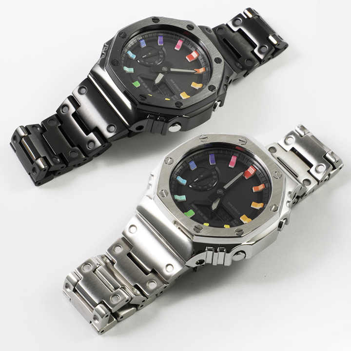 GA2100 Mod Kit Titanium Alloy Bezel Case and Replacement Strap for ...