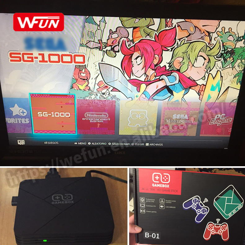 Dual System 4K HD TV Retro Game Console G5 Video Game Box 64GB RAM ...