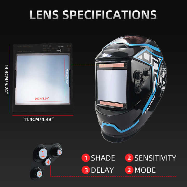Large Window Welding Mask - Full Face Protection