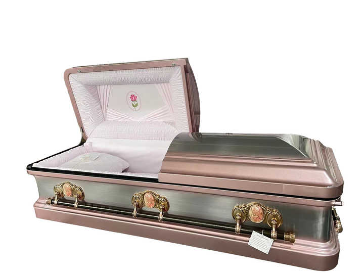 Steel American Casket Coffin Coral Reef 18ga Funeral Equipment with ...