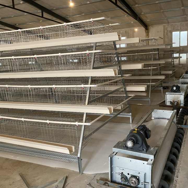 High Quality A-type Chicken Cage Galvanized Hand Crank Manure Cleaning ...