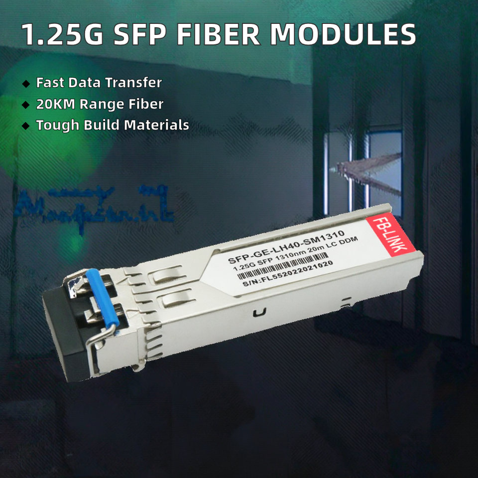 FB-LINK 1.25G SFP Wireless Lan Fiber Optic Transceivers 1310nm Single ...