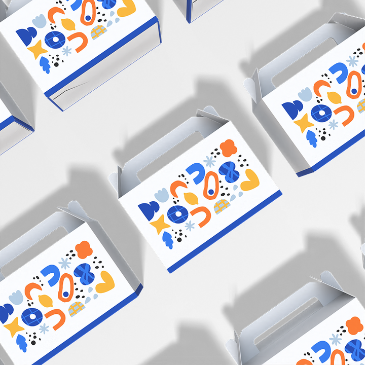 Elegant Custom Eco-Friendly Paper Cake Box with Handle Offset Printing ...