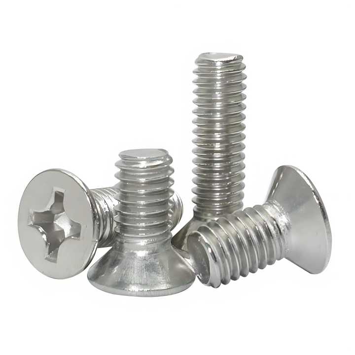 YB819 Cross Countersunk Head Machine Screws - Steel & Stainless Steel
