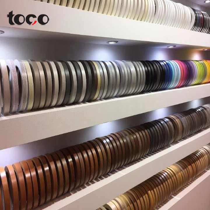 Toco-tiras de borde de PVC para tablero de partículas, bandas de borde ...