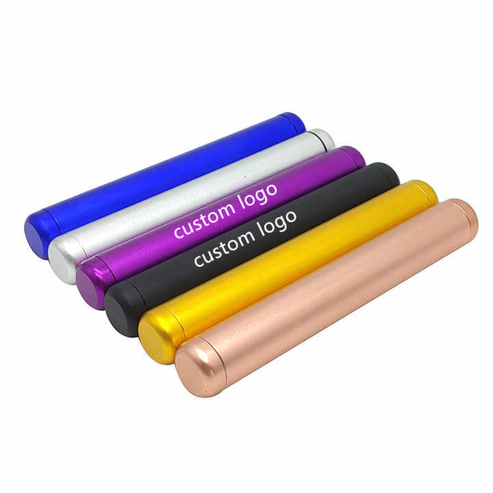 Custom Logo Lightweight Metal Tube Container Aluminum Waterproof ...