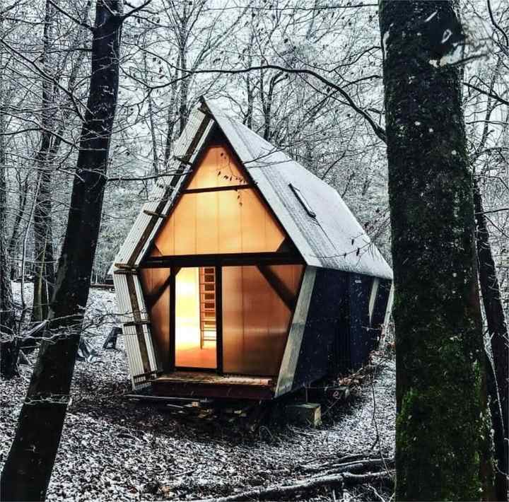 Amazing Tiny a Frame House /pentagon Shape Cabin /star Shape Cabin for ...