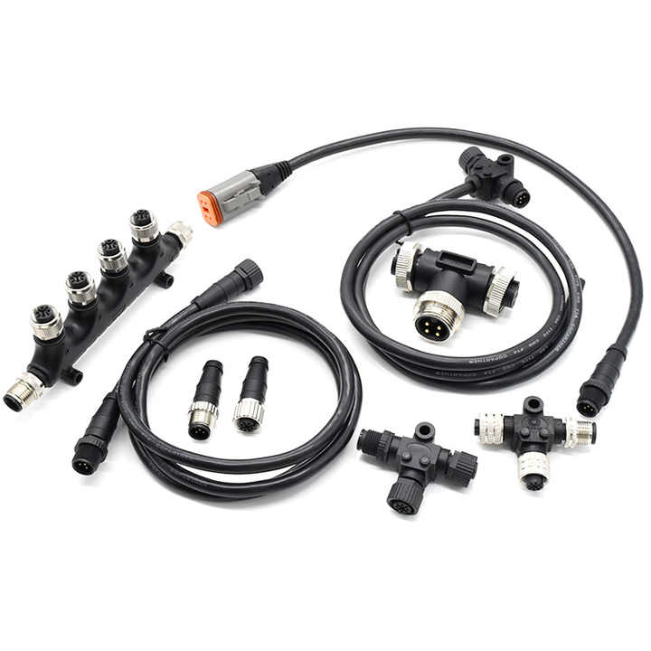 Marine System IP68 Terminator 4 6 Way T-Connector Male to Female Power ...