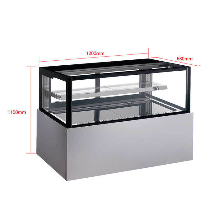 Cake Display showcase Sliding Glass Door Cake showcase for Bakery Cold ...