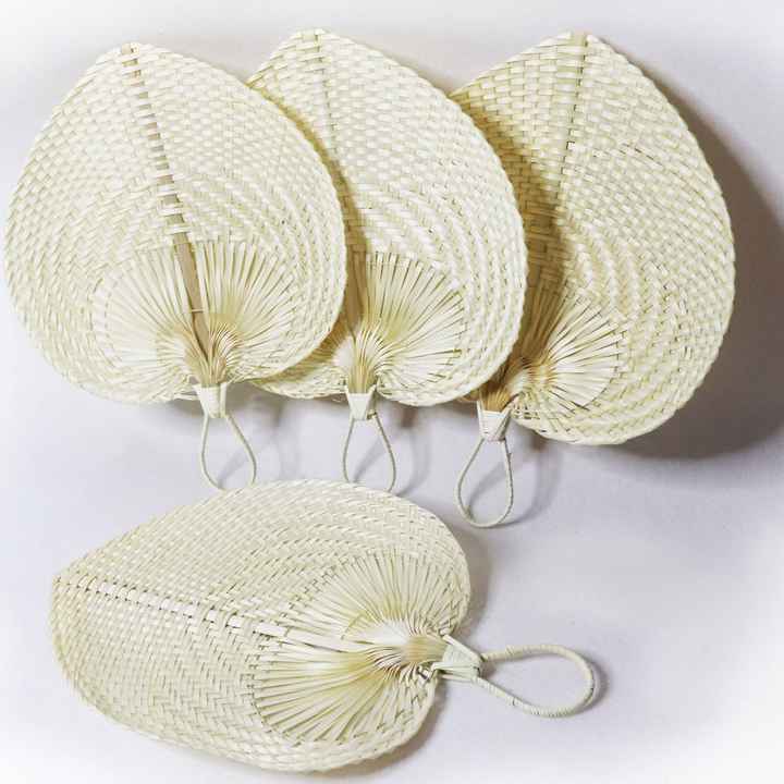 Handmade Palm Leaves Fans | Custom Bamboo Wedding Favors | Personalized ...
