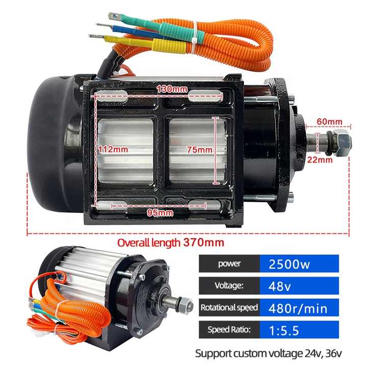 2500W 48V 60V 72V Waterproof Mid Drive Motor with Controller for ...