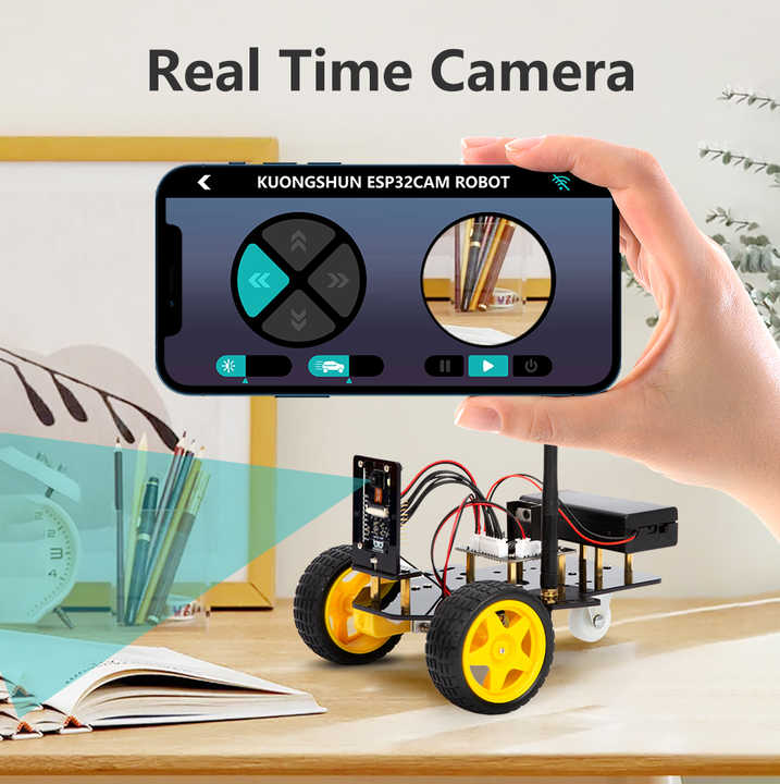 Wifi Robot Esp32 Camera Iot Kit With C Programming Tutorial Ideal For Beginners And Diy