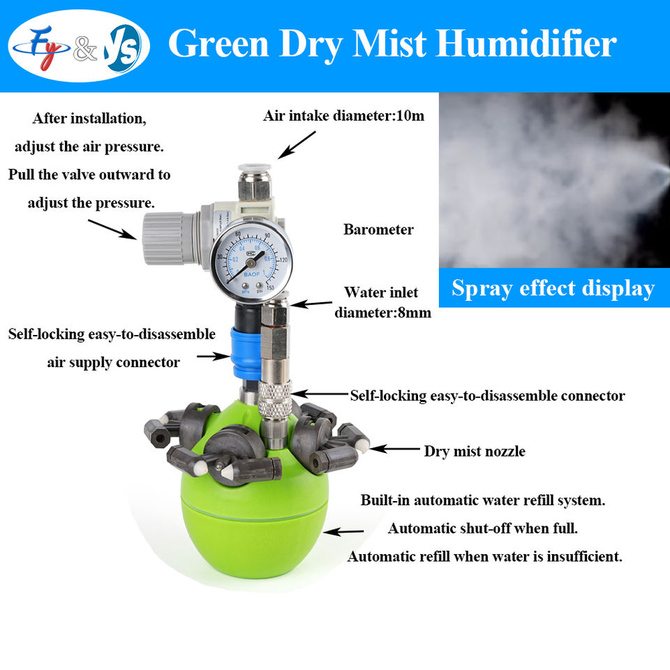 High-Performance Dry Fog Humidifier Atomizing Nozzle Industrial Dust ...