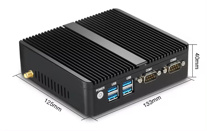Industrial PC Intel J4125 I5 I7 DDR4 RJ45 RS232 COM HD VGA Linux Ubuntu Fanless Embedded ...