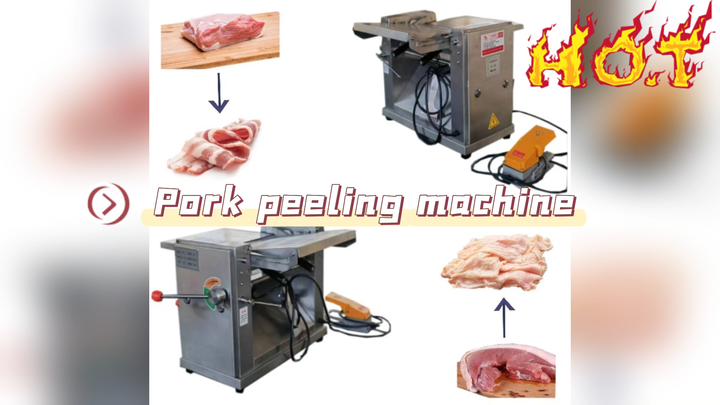 Effective Pork Skin Peeling Machine Pork Peeler Slicer Commercial Meat ...