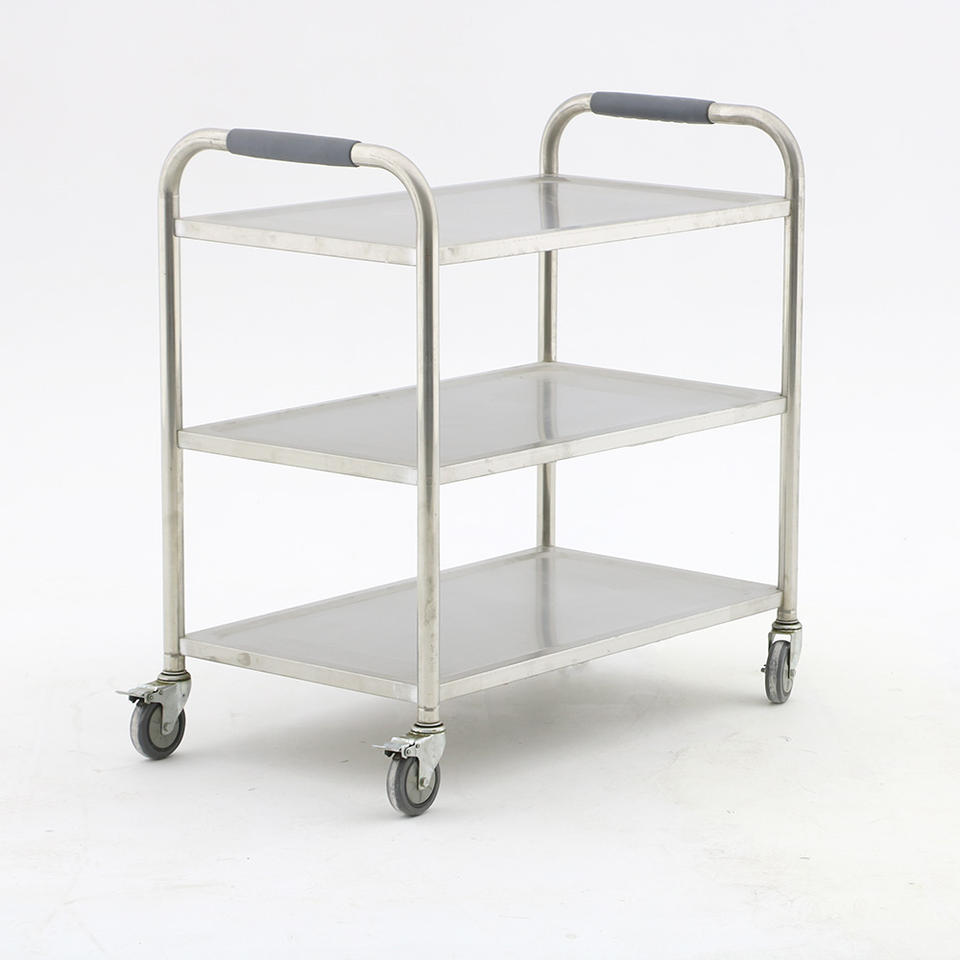 Hot Selling Kitchen Utility Cart Stainless Steel Hand Push Trolley ...