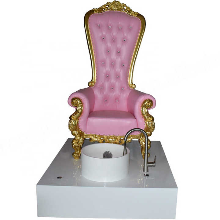 Great Factory Solid Wood Luxury King Size White Gold Kids&Adult Salon ...