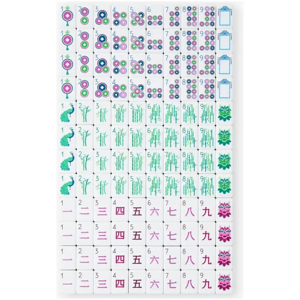 Custom Printed Four-layered American Mahjong Tiles Modern Luxury Yellow ...