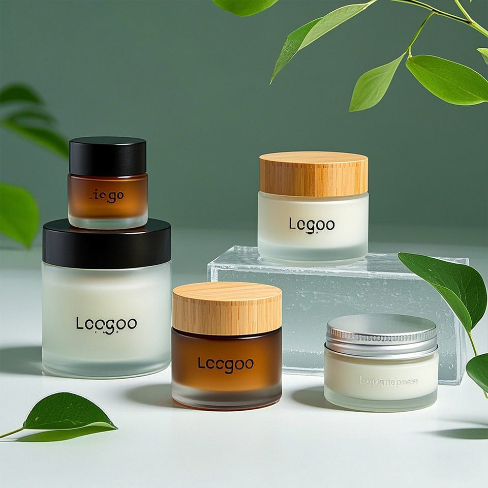 Clear Amber Glass Ointment Jar for Organic Skincare 10g 30g 50g 100g ...