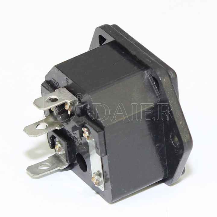 IEC C14 Power Socket - 10A Screw in PCB Inlet Connector