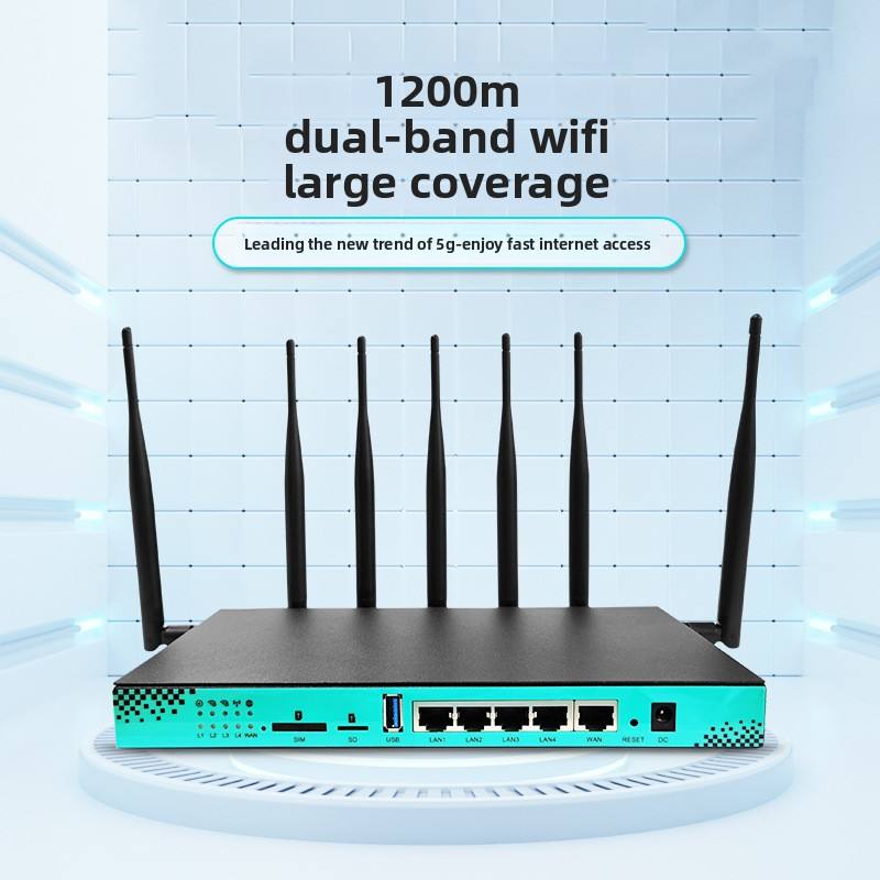 5G CPE WiFi6 Router Dual Band 2.4Ghz 5.8Ghz 1200Mbps High Speed 5GE WAN ...